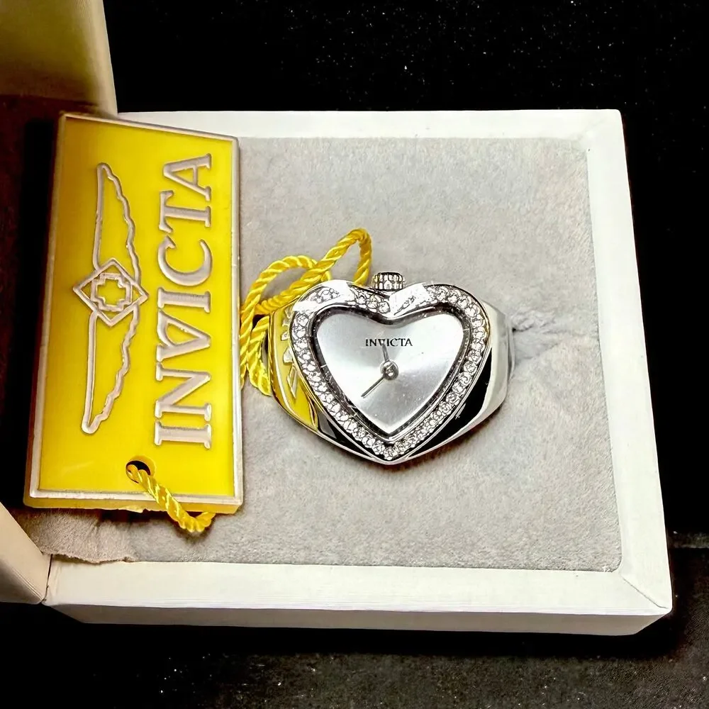Invicta | Jewelry | Invicta Mini Angel Womens Ring Watch Crystal Bezel ...